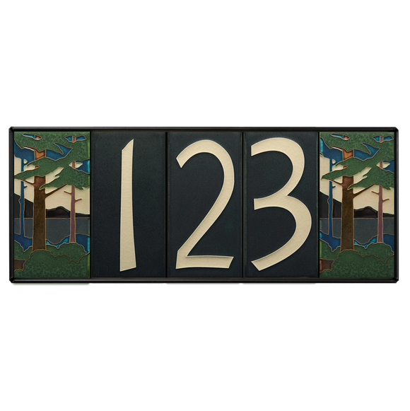 4x8 House Number Frame (Five Tiles) | Motawi Tileworks