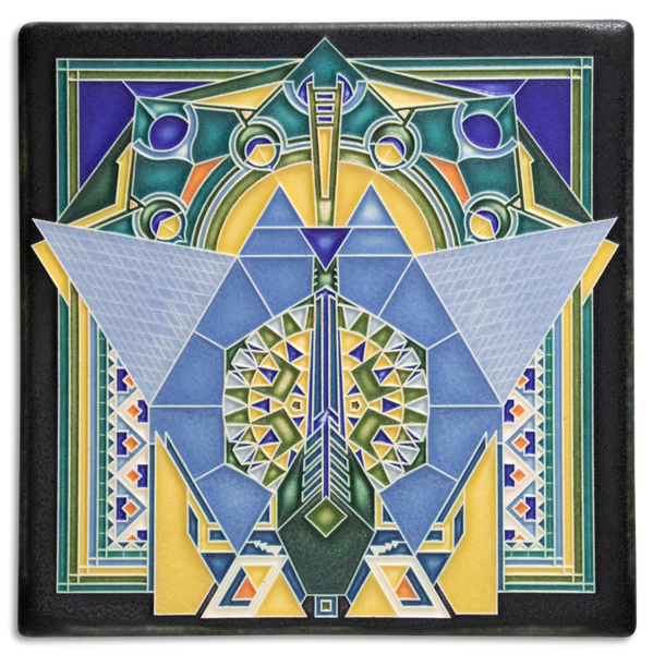 8x8 Imperial Peacock | Motawi Tileworks