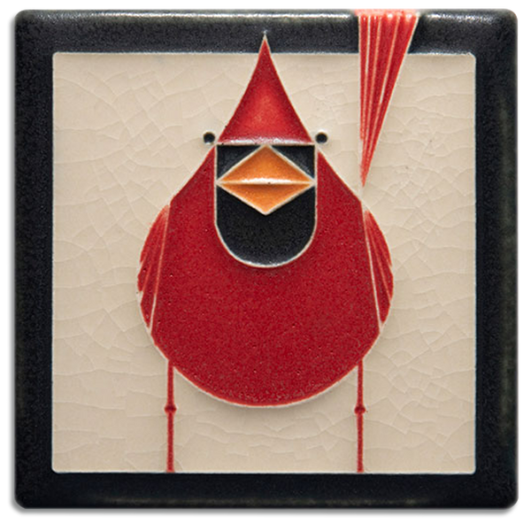 4x4 Male Cardinal | Motawi Tileworks