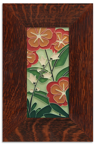 4x8 Starry Flowers - Green | Motawi Tileworks