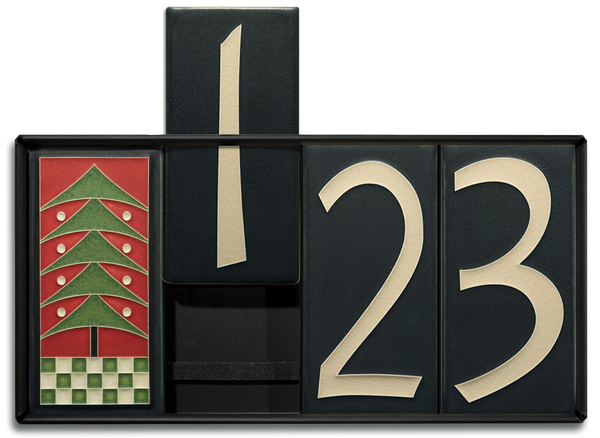 4x8 House Number Frame (Five Tiles) | Motawi Tileworks