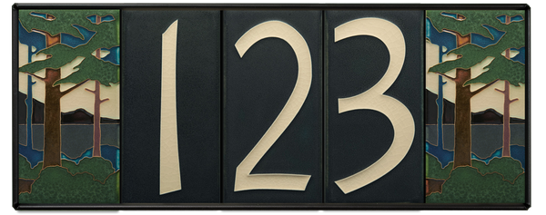 4x8 House Number Frame (Five Tiles) | Motawi Tileworks