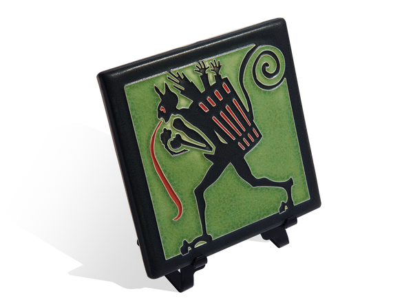 6x6 Krampus - Green | Motawi Tileworks